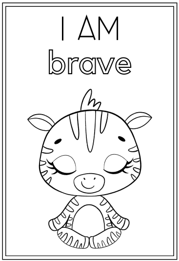 Mindful Positive Affirmation Coloring Pages PDF Printable Worksheets ...