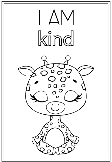 Mindful Positive Affirmation Coloring Pages PDF Printable Worksheets ...