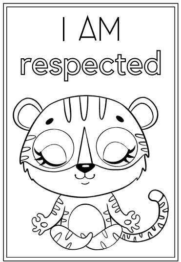 Mindful Positive Affirmation Coloring Pages PDF Printable Worksheets ...
